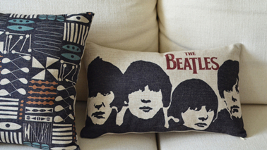 Forever Beatles Print Decorative Pillow on Luulla